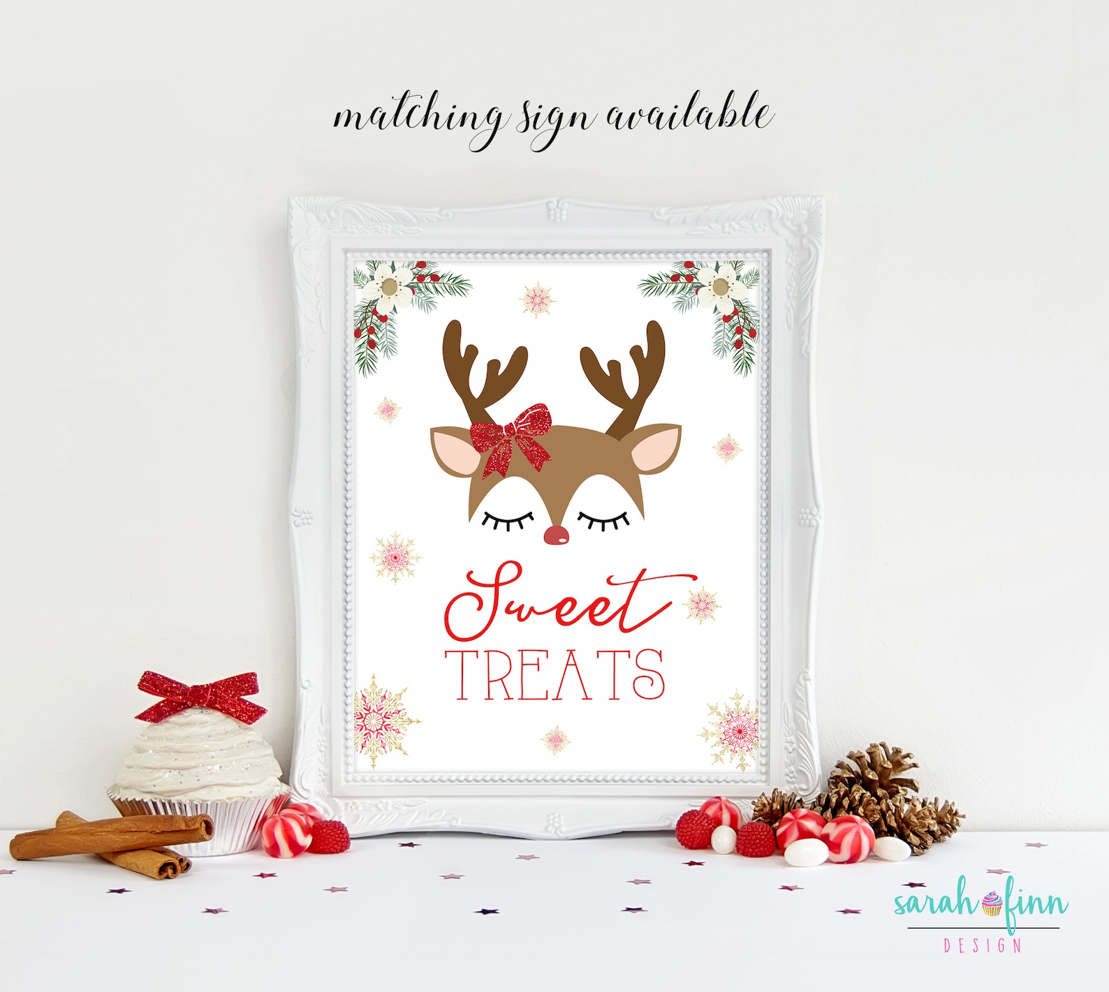 Adopt a Reindeer Printable Sign and Certificate Girl Winter - Etsy