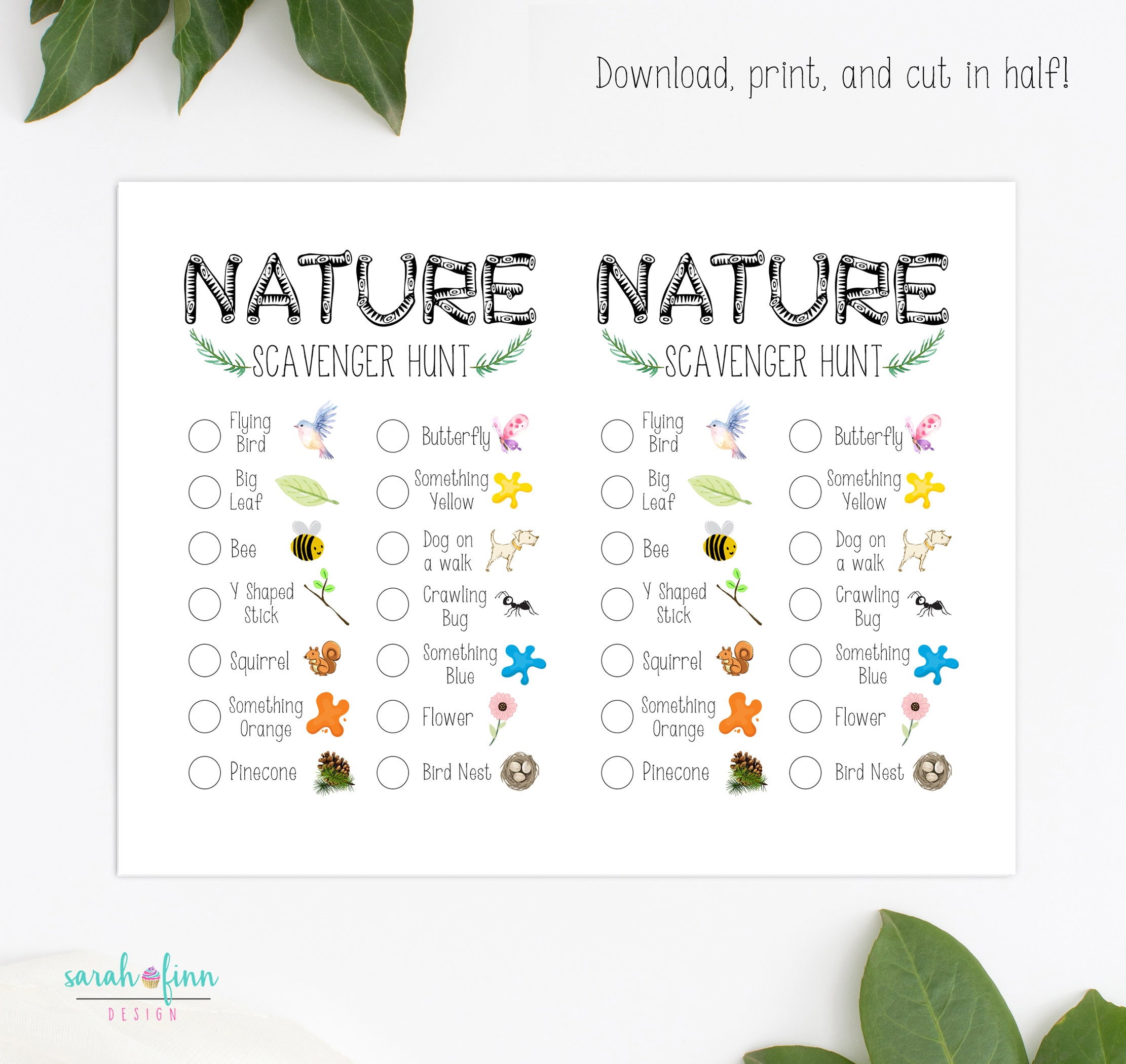 Outdoor Scavenger Hunt Nature Scavenger Hunt Printable Spring Kid ...