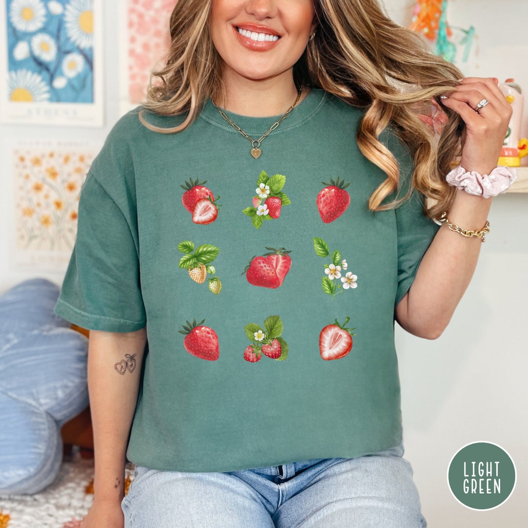 Strawberry Shirt for Women Strawberry Clothes Comfort Colors® Tshirt ...