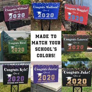 Elementary Graduation Yard Sign 18x24" Size Elementary Graduate Middle ...