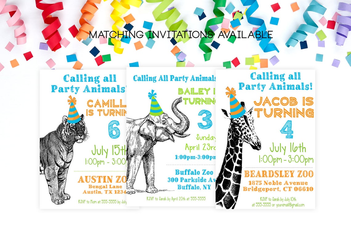 Zoo Banner Printable Birthday Banner Wild Animals Safari | Etsy