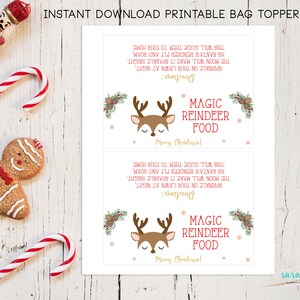 Reindeer Food Bag Topper Printable File Instant Download School ...