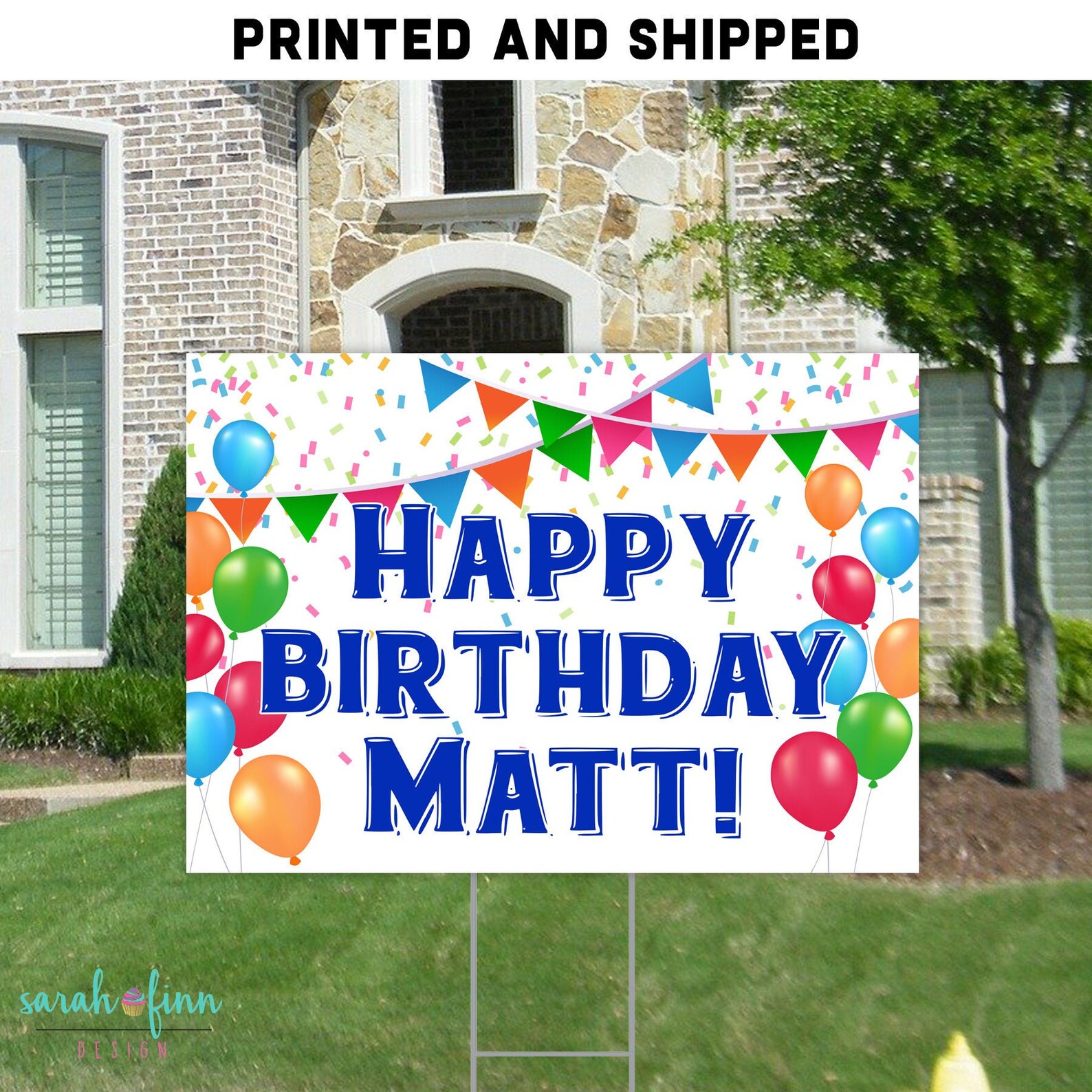 Birthday Balloon Yard Signs Personalized Boy or Girl Lawn Sign - Etsy