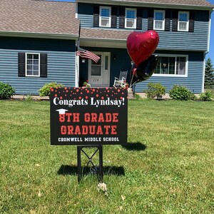 Elementary Graduation Yard Sign 18x24" Size Elementary Graduate Middle ...