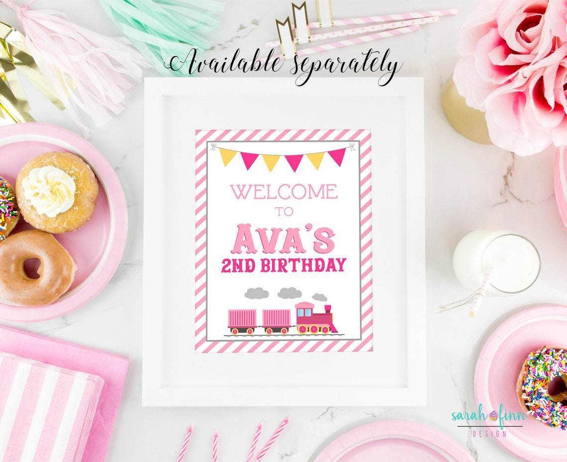 Train Birthday Banner Printable Instant Download All Aboard | Etsy