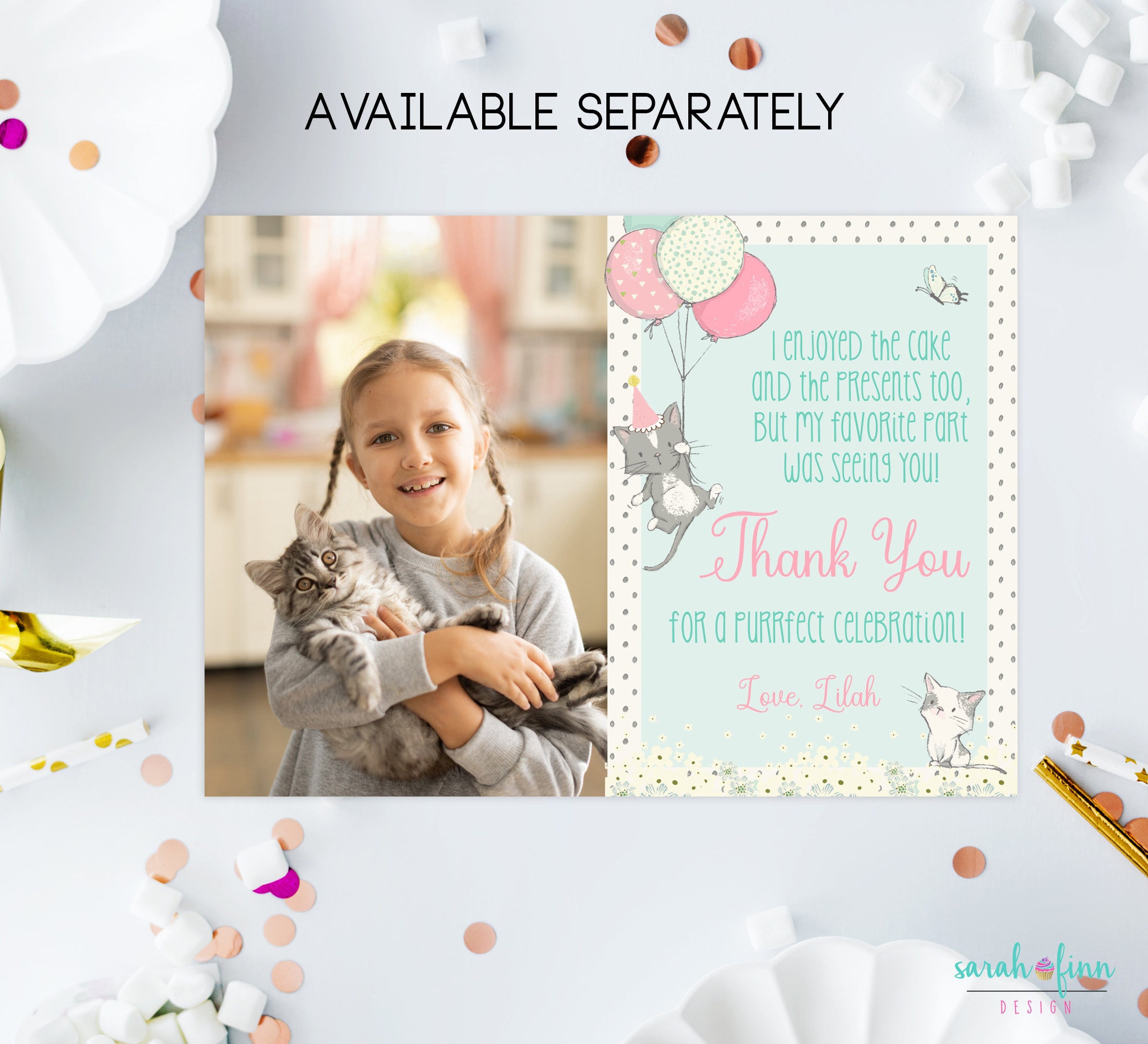 Kitten Water Bottle Labels Cat Party Printables Kitten | Etsy