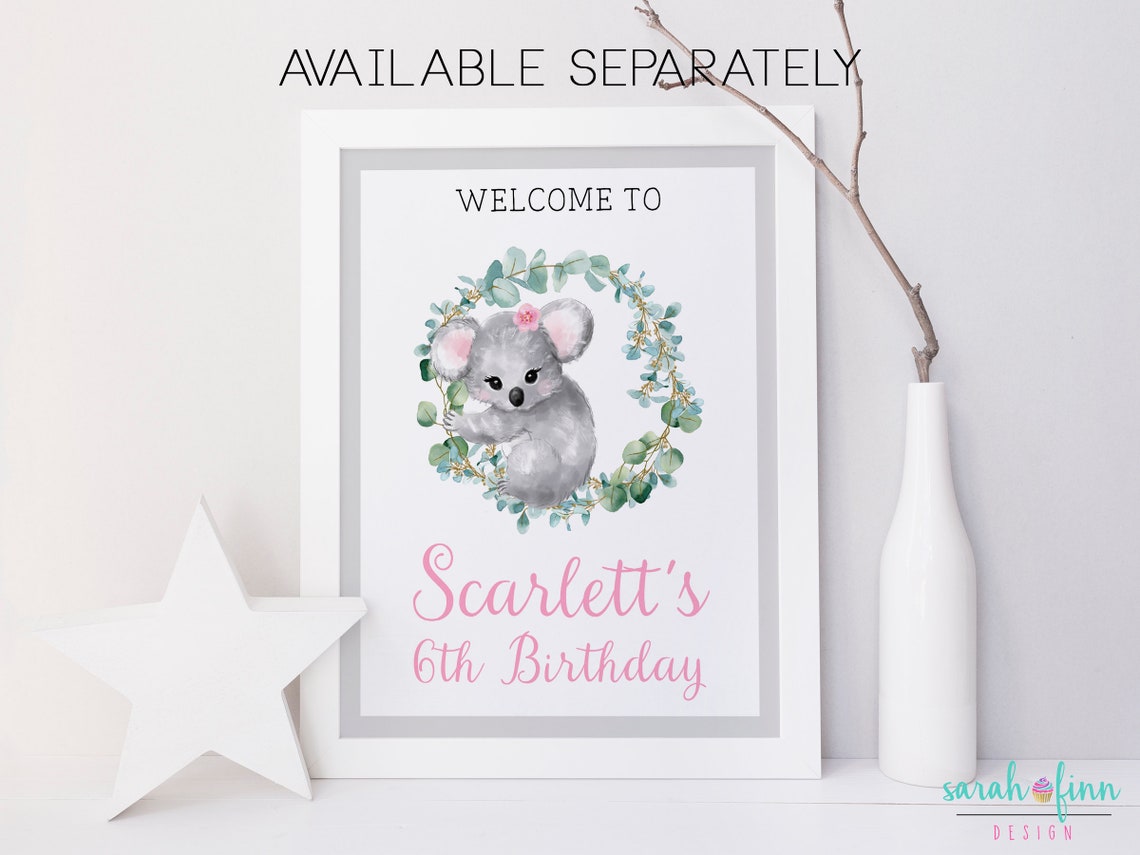 Koala Favor Tags Printable Koala Birthday Thank You Tags - Etsy
