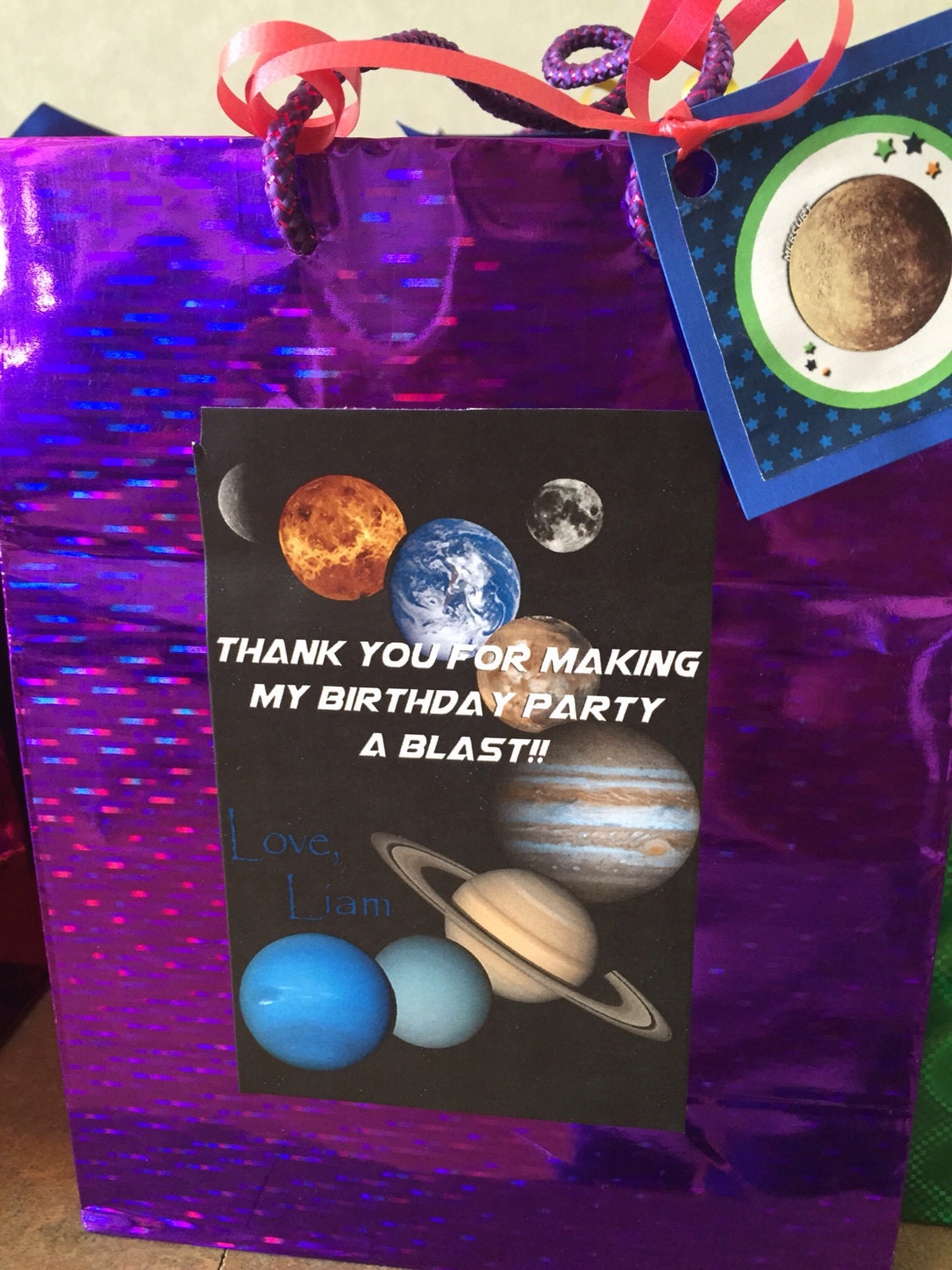 Planet Thank You Card Space Printable Thank You Card Space - Etsy