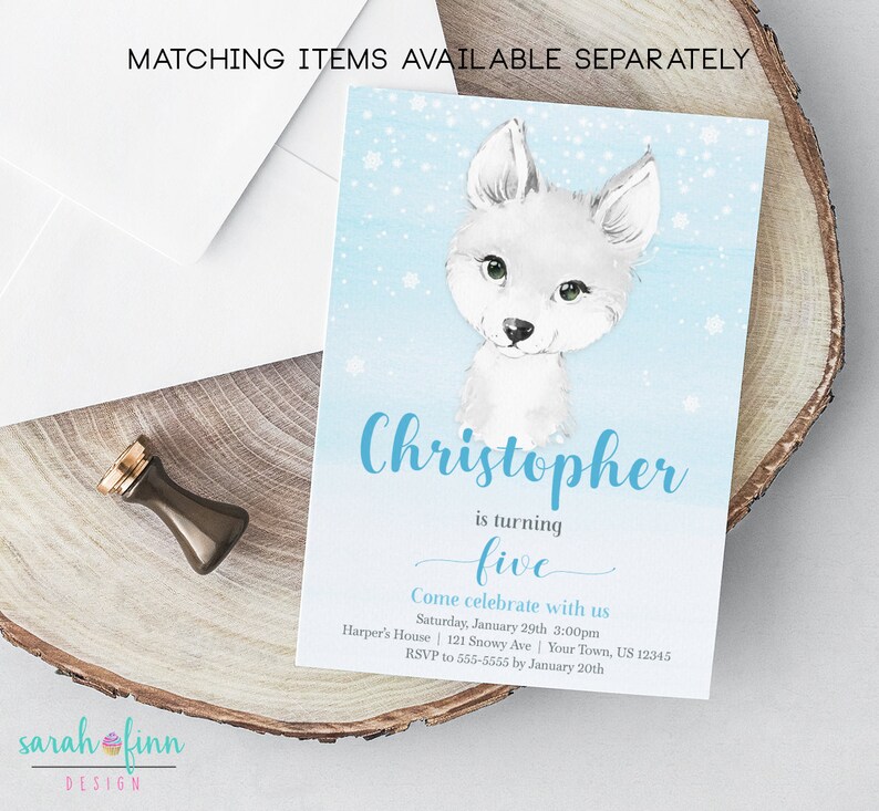 Arctic Fox Welcome Sign Printable Arctic Birthday Welcome Sign - Etsy