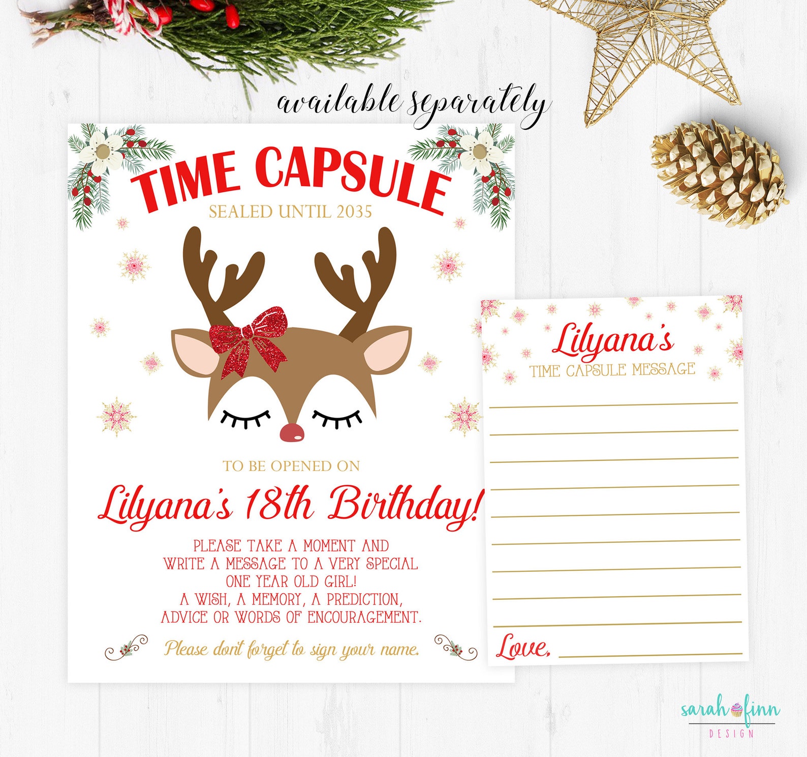 Adopt a Reindeer Printable Sign and Certificate Girl Winter - Etsy