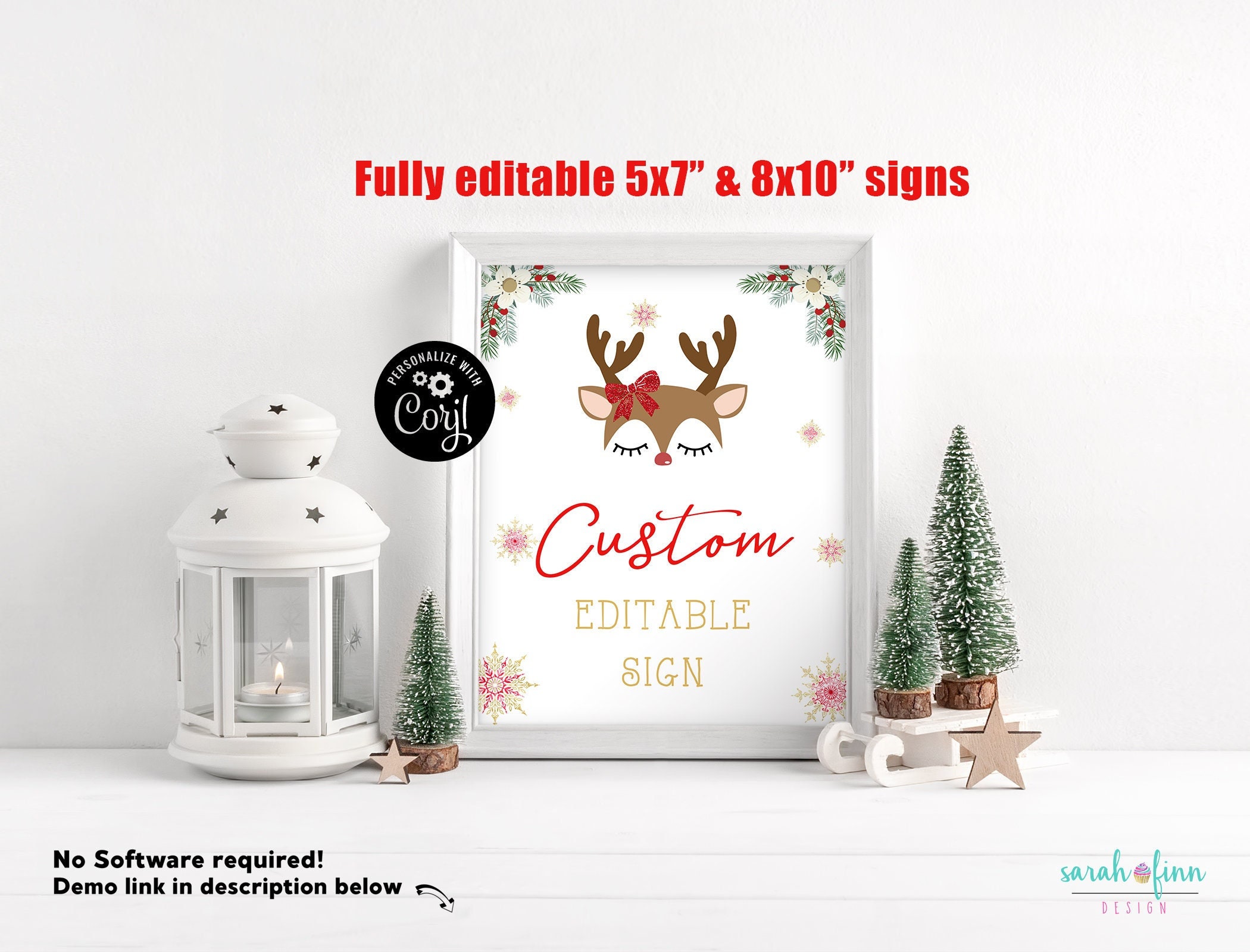 Editable Christmas Party Sign Instant Download Editable With - Etsy