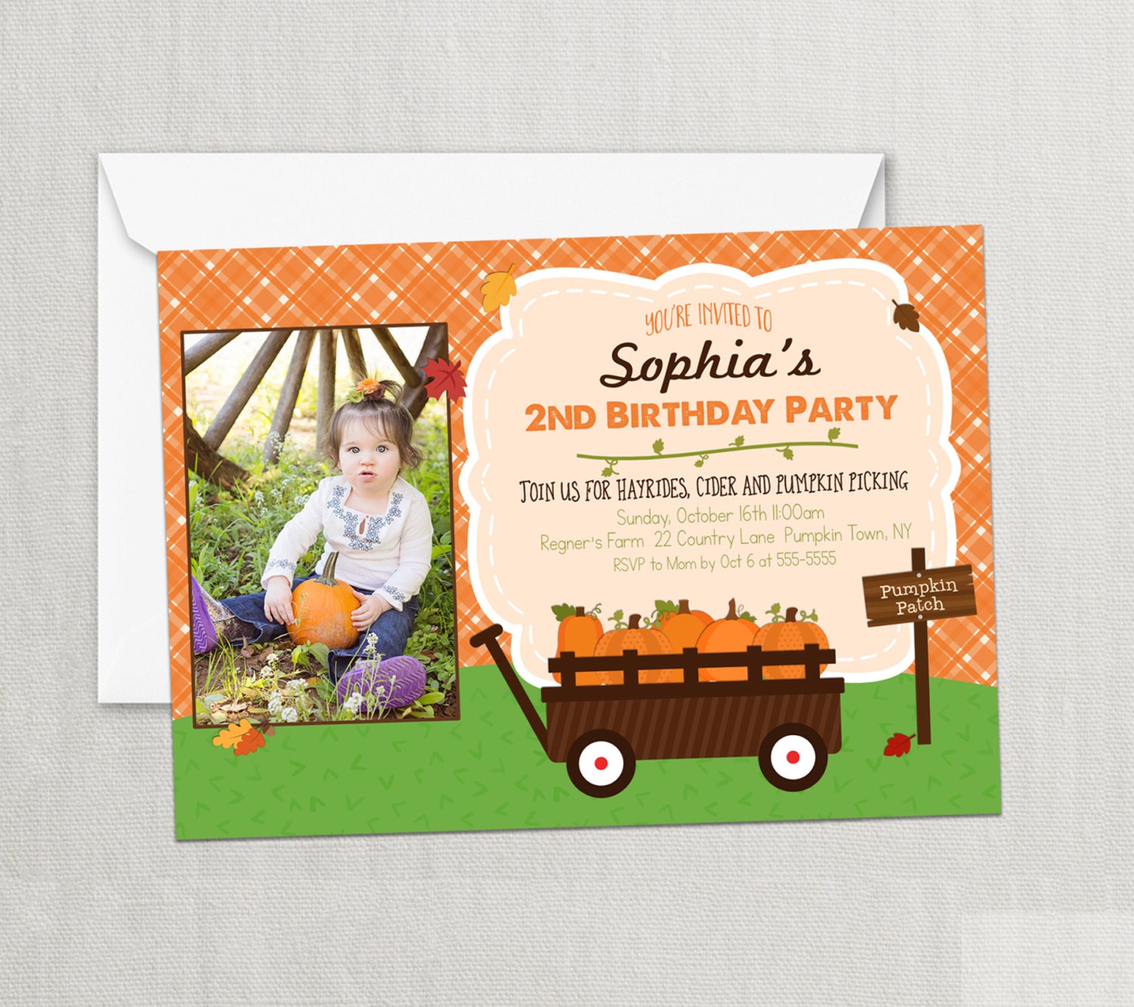 Pumpkin Invitation Birthday Invitation Pumpkin Patch Pumpkin - Etsy