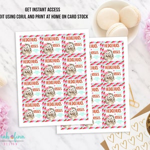 Hedgehog Valentine for Kids Hedgehugs School Valentine Cards Classroom ...