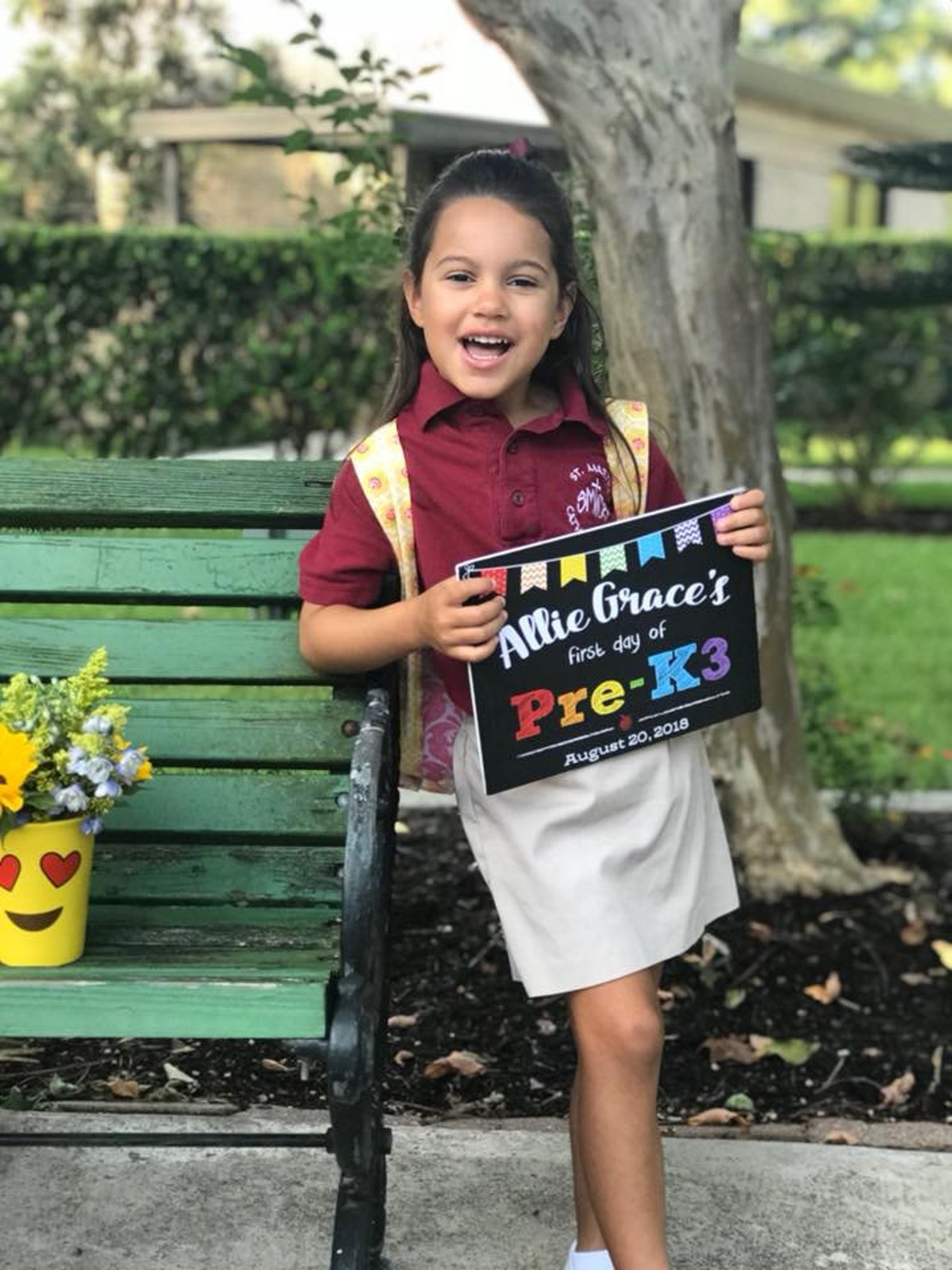 First Day of Preschool Sign Printable Back to School Sign - Etsy