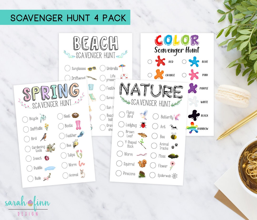 Paquete de búsqueda del tesoro para las vacaciones de primavera y ...