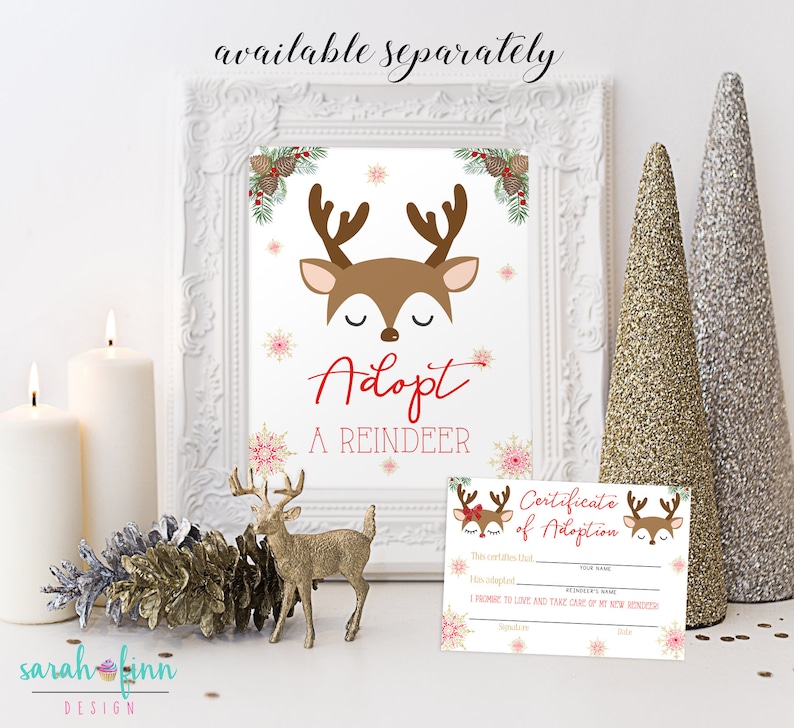 Reindeer Happy Birthday Banner Printable Boy Deer Instant - Etsy