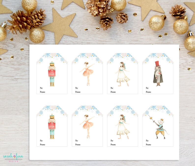 Nutcracker Gift Tags Christmas Tags Instant Download Printable | Etsy