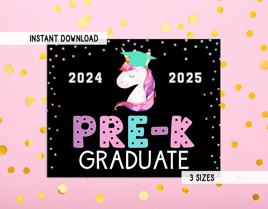 Pre-k Graduation Printable Sign 2025 Instant Download Last Day of ...