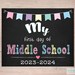 Printable First Day of Middle School Sign Instant Download Printable ...