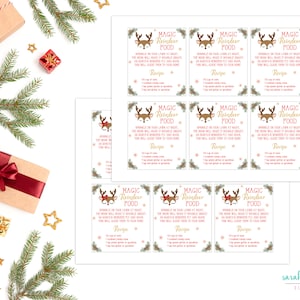 Reindeer Food Printable Recipe Card Instant Download Printable File Boy ...