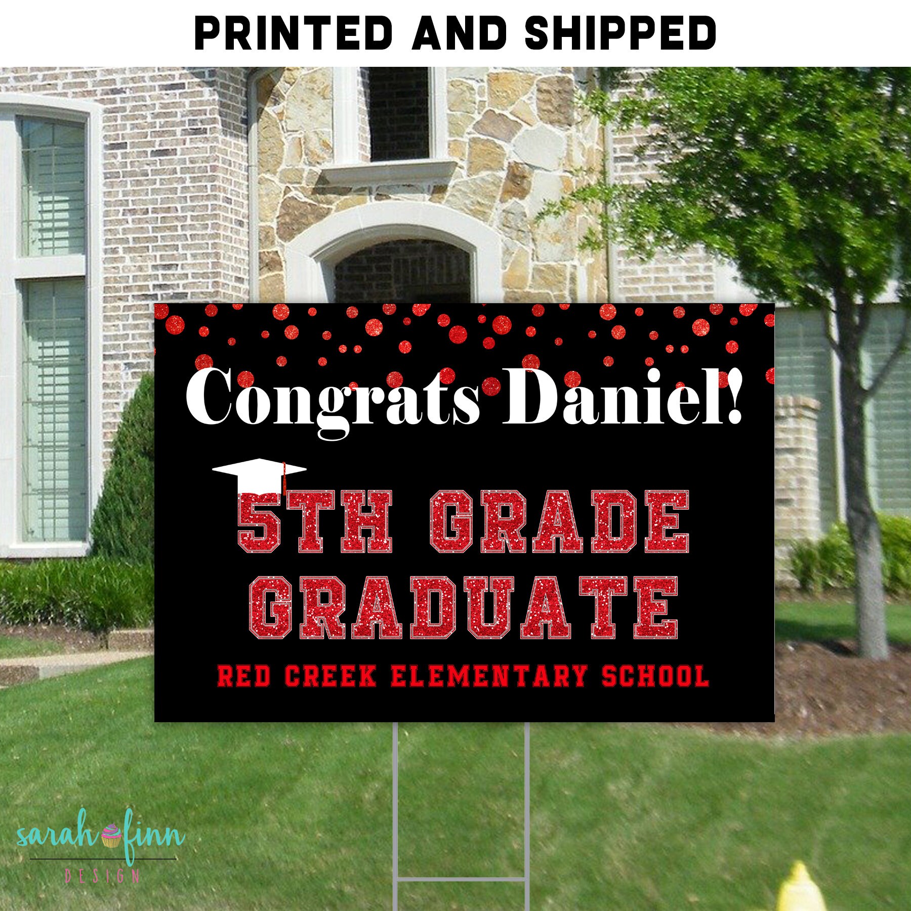 Elementary Graduation Yard Sign 18x24 Size Elementary - Etsy