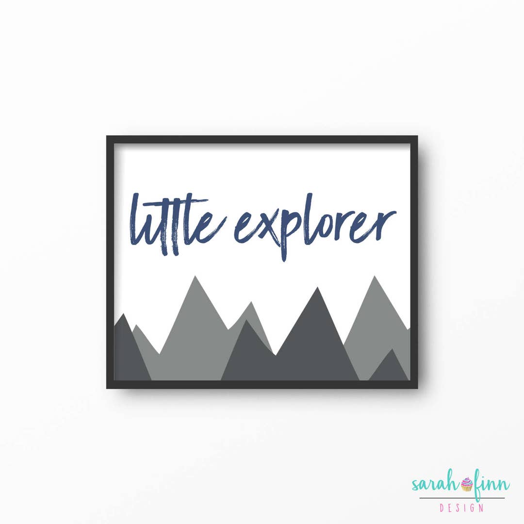 Mountain Baby Christmas Nursery Explore Sign Little Explorer Adventure ...