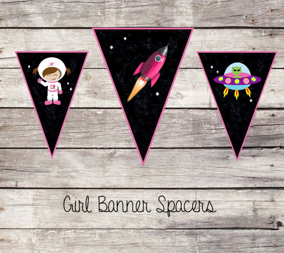 Space Birthday Banner Printable Planet Banner Solar System - Etsy