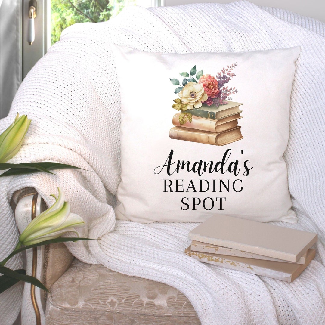 Personalized Book Pillow Reading Pillow Gift for Book Lover Mother's ...
