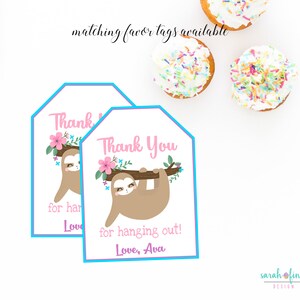 Sloth Birthday Welcome Sign Girl Sloth Birthday Party Printable Decor ...
