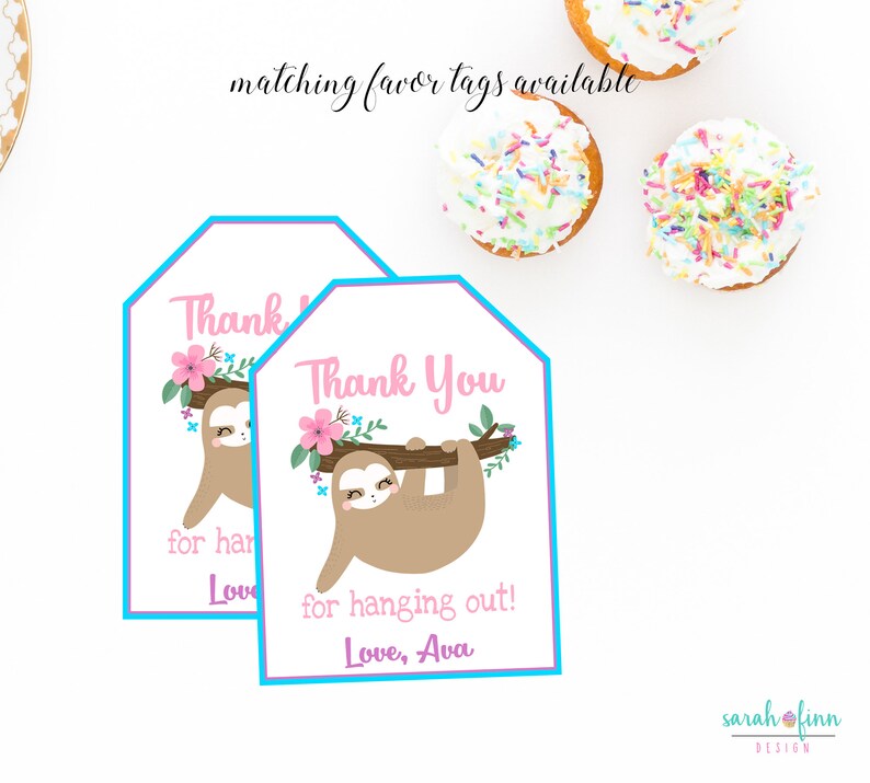 Sloth Birthday Welcome Sign Girl Sloth Birthday Party - Etsy