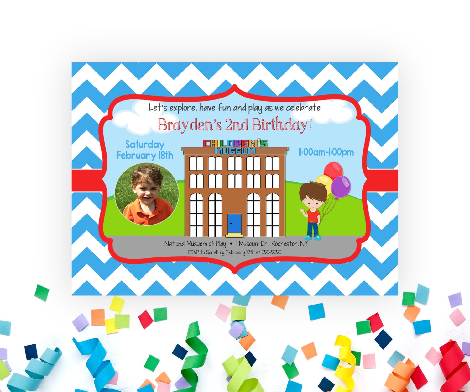 Museum Birthday Invitation Childrens Museum Birthday Invitation ...