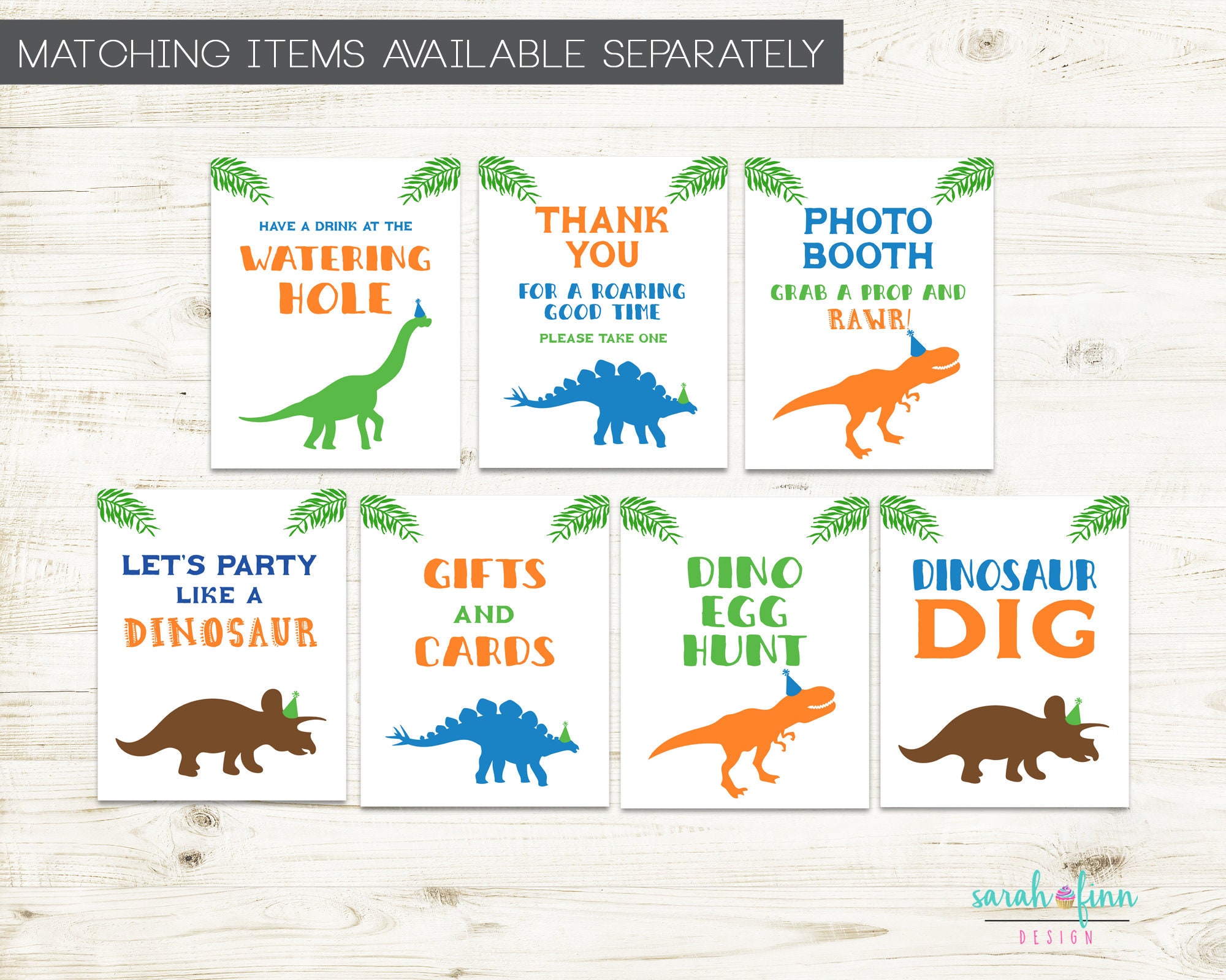 Dinosaur Party Welcome Sign Printable Modern Boy Dino Birthday | Etsy