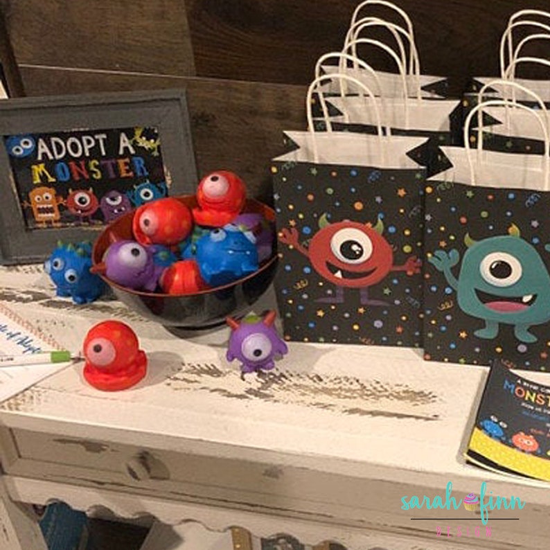 Adopt a Monster Printable Sign and Certificate Monsters | Etsy