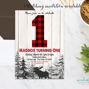 Lumberjack Woodland First Birthday Poster Board Milestone Poster ...