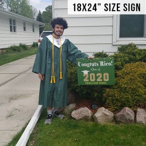 Elementary Graduation Yard Sign 18x24" Size Elementary Graduate Middle ...
