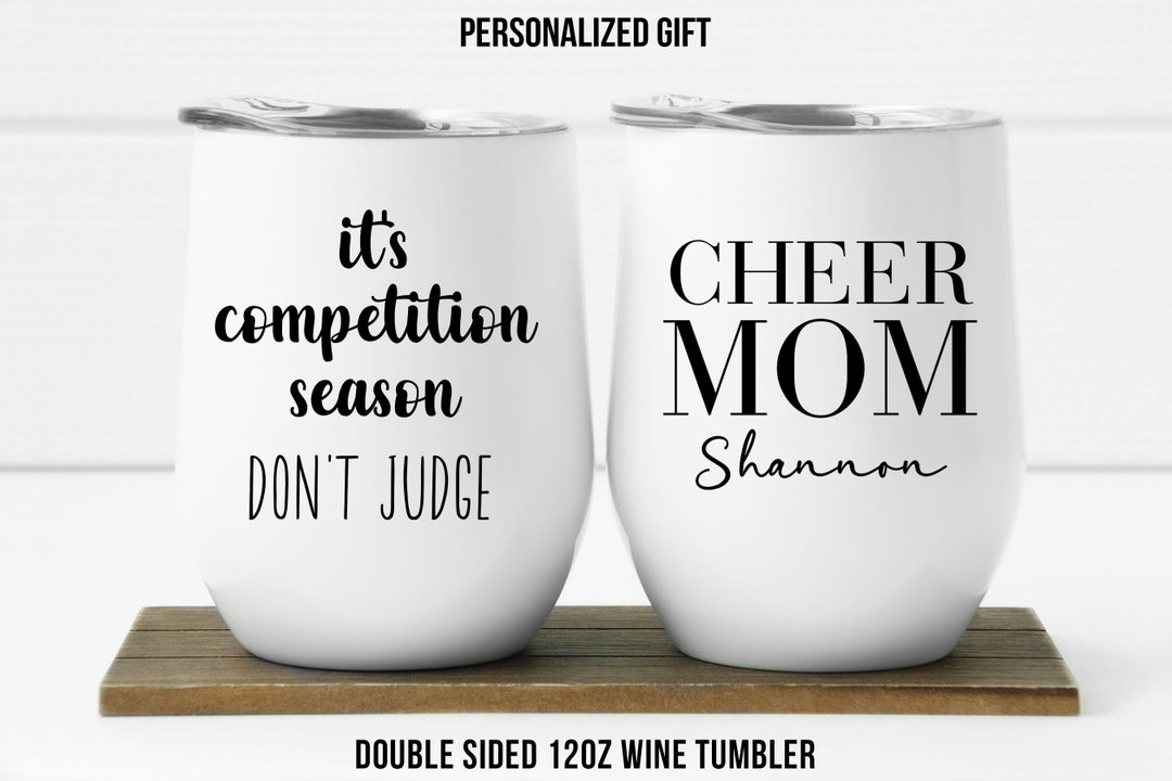 Personalized Cheer Mom Gift Cheer Mama Wine Tumbler Gift for Cheer Mom ...