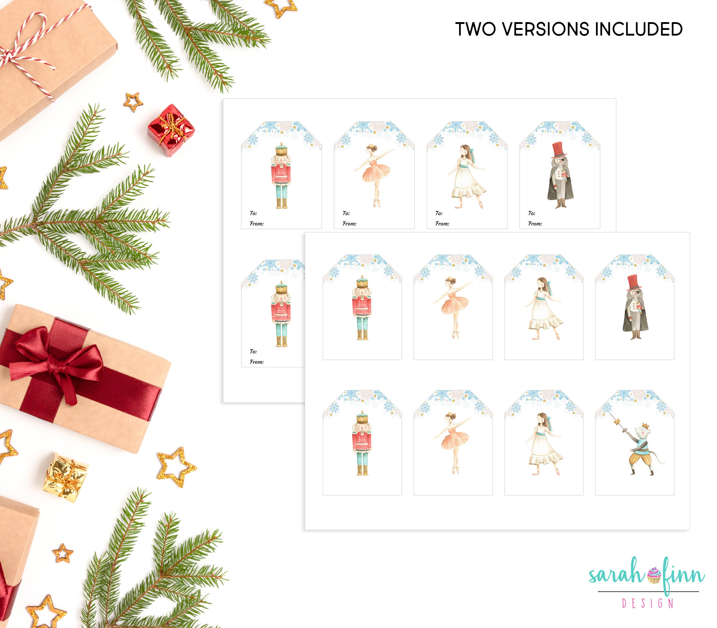 Nutcracker Gift Tags Christmas Tags Instant Download Printable Clara ...