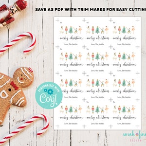 Nutcracker Christmas Gift Tags Printable and Editable in Corjl Merry ...