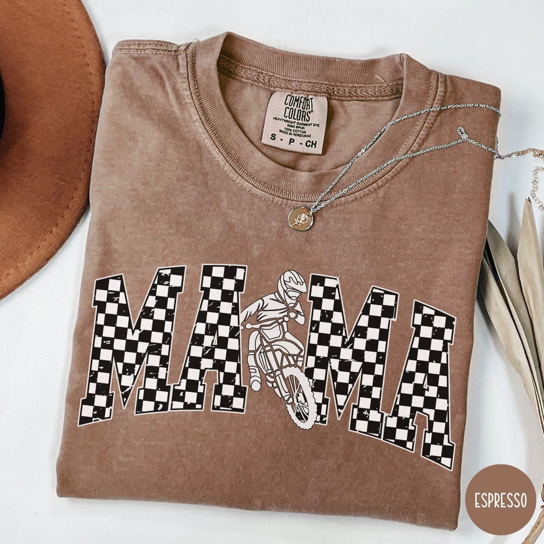 Motocross Motomom Shirt Relaxed Fit Comfort Colors Dirtbike Mom Raceday ...
