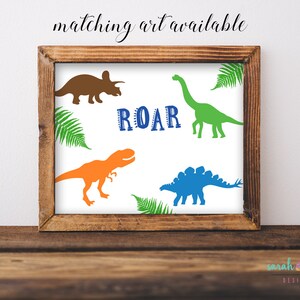 Dinosaur Party Welcome Sign Printable Modern Boy Dino Birthday Party ...