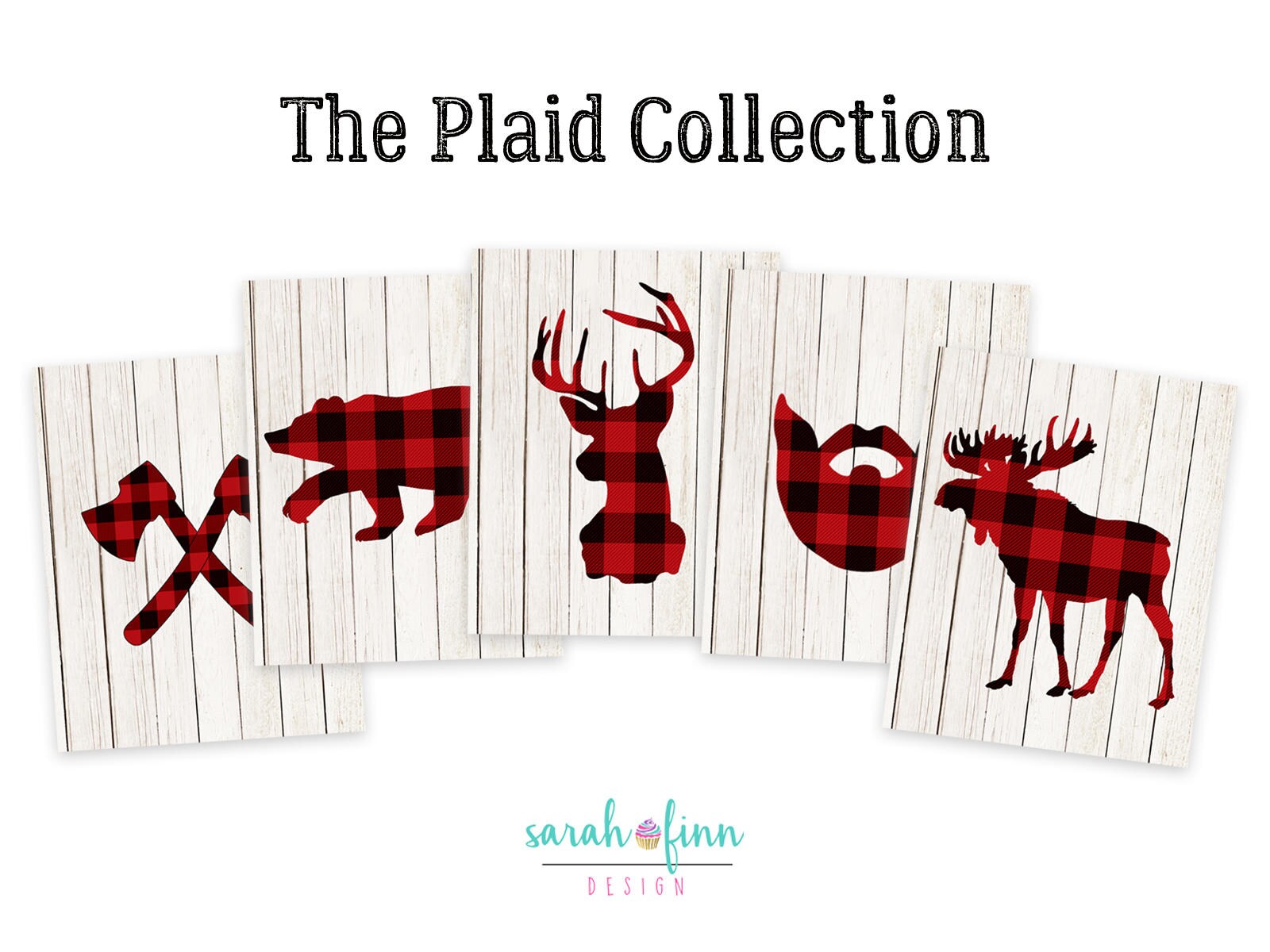 Plaid Letter Buffalo Plaid Initial Printable Art Party Decor | Etsy