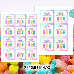 Gummy Bear School Valentine Cards Classmate Valentines EDITABLE in ...