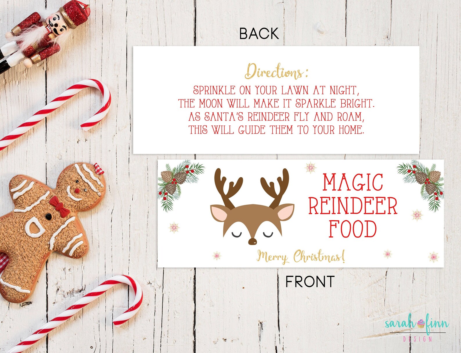 Reindeer Food Bag Topper Printable File Instant Download School ...