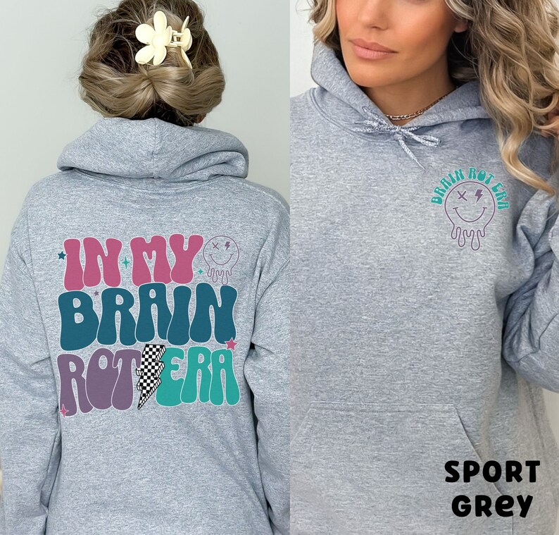 Skibidi Hoodie Brain Rot Era Gen Z Funny Hoodie Gift for Teens Gen ...