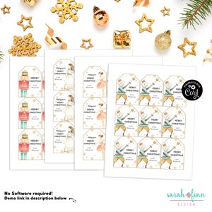 Nutcracker Gift Tags Editable Printable Christmas Gift Tags Sugar Plum ...