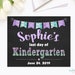 Mermaid First Day of School Sign First Day of Kindergarten Sign Purple ...