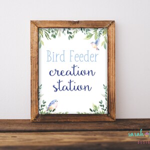 Bird Party Sign Set Printable Bird Party Signs Birthday Decor Favor ...