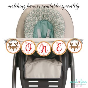 Reindeer Happy Birthday Banner Printable Boy Deer Instant Download ...