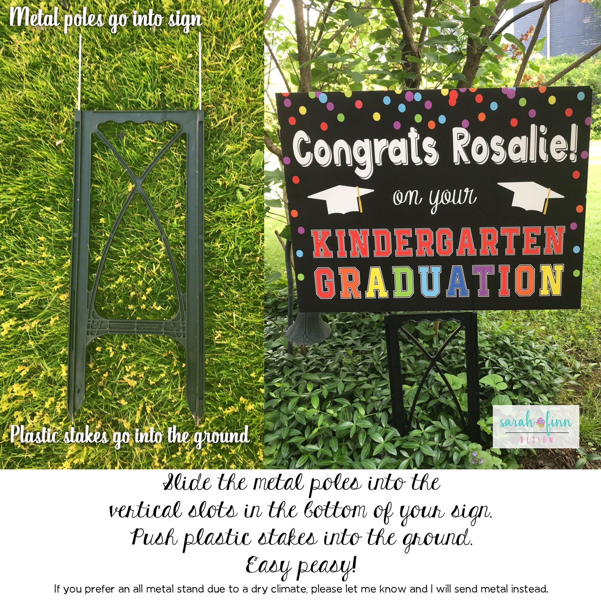 Elementary Graduation Yard Sign 18x24 Size Elementary - Etsy