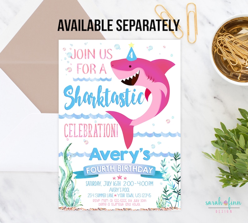 Shark Party Welcome Sign Printable Pink Shark Birthday Party - Etsy